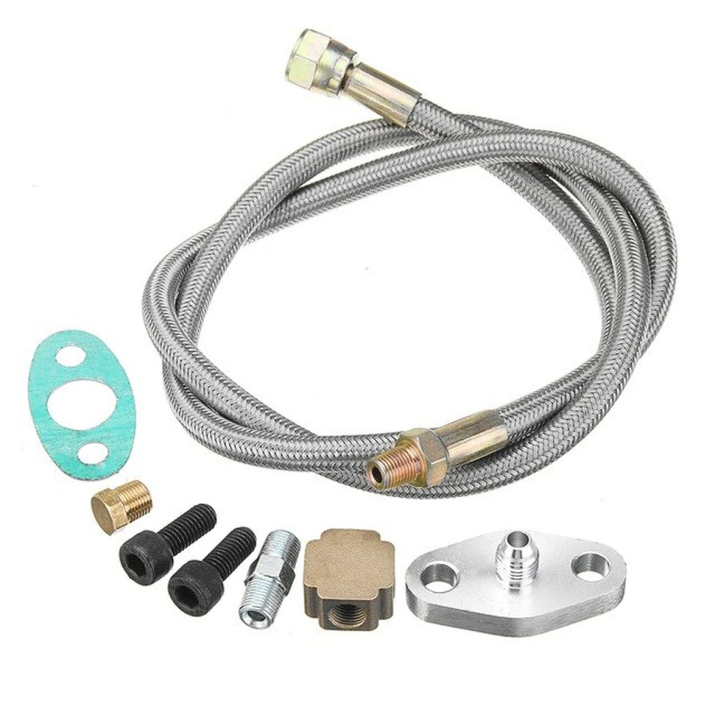 Braided oil feeding line and fittings for Rb25det and 1JZGTE engines ...