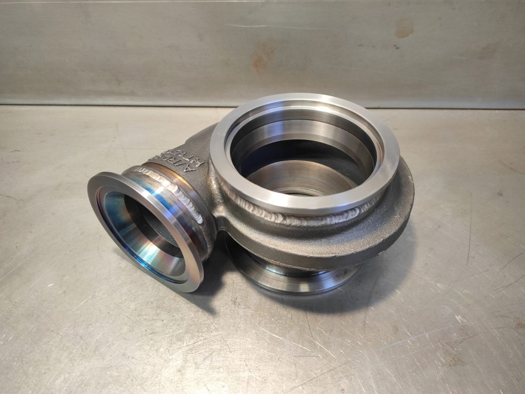 Custom T3 T4 Vband in .63 .82 .83 1.06 turbine housing for Garrett G40 ...