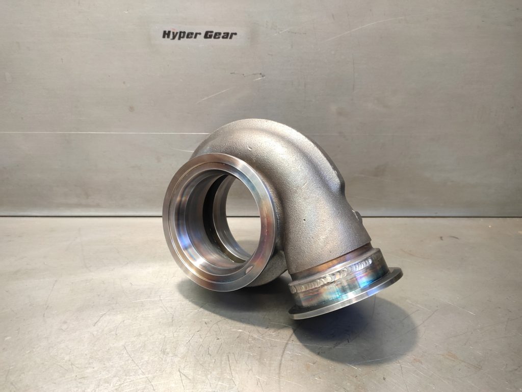 Custom T3 T4 Vband in .63 .82 .83 1.06 turbine housing for Garrett G40 ...